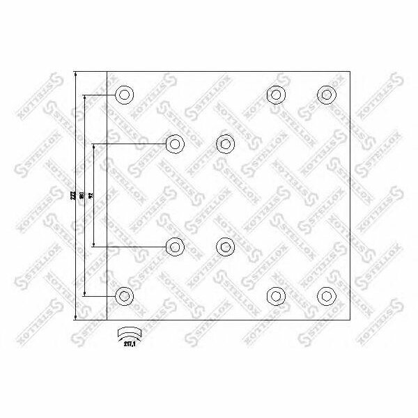 Комплект тормозных башмаков, барабанные тормоза, STELLOX 85-01042-SX (1 шт.)