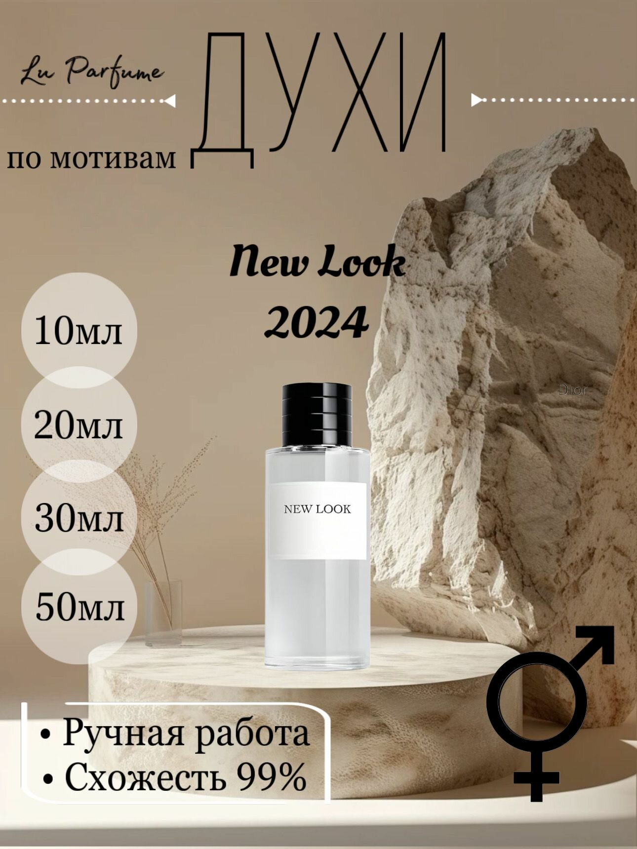 Духи ручной работы по мотивам 'New Look 2024', для мужчин и женщин