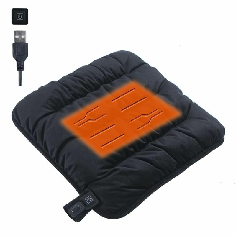 Портативный складной коврик с подогревом и USB зарядкой, Черный