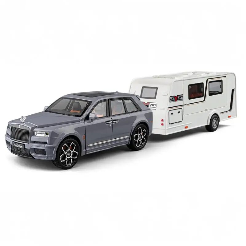 Модель автомобиля Rolls Royce Cullinan 1:24 металл серый