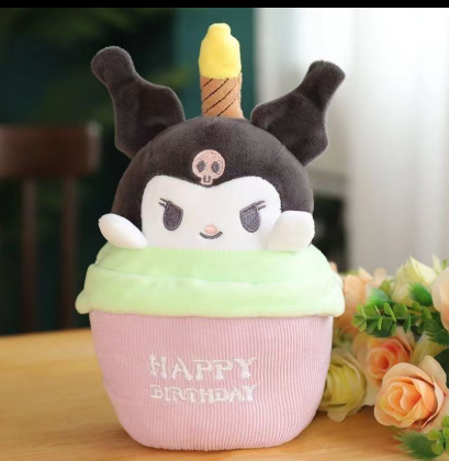 Светящиеся свечи, поющие с днем рождения милого Кулуми. плюшевая игрушка