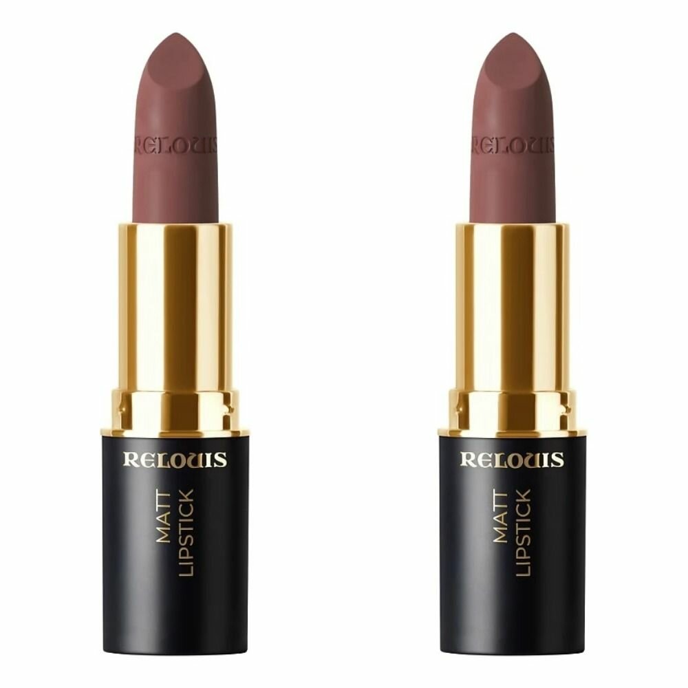Relouis Губная помада матовая, Icon Look Matt Lipstick, тон 09 Hollywood, 4 г, 2 шт