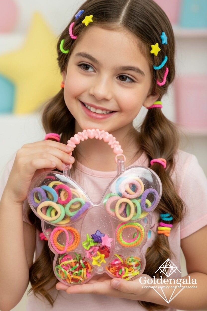 Набор резинок и заколок для девочек, 102 предмета