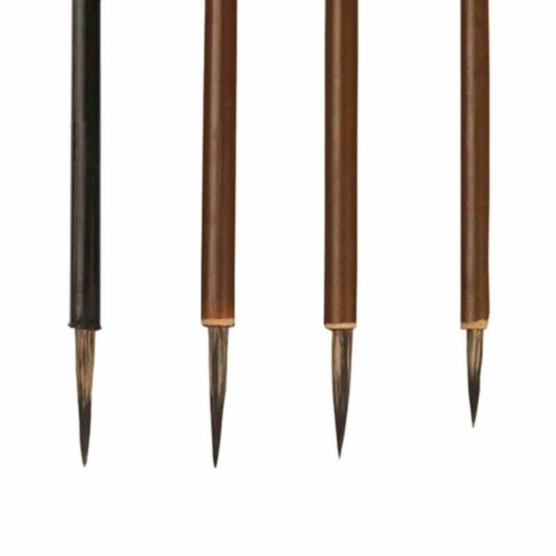 Традиционная кисть для китайской каллиграфии с деревянной ручкой для начинающих, - 4