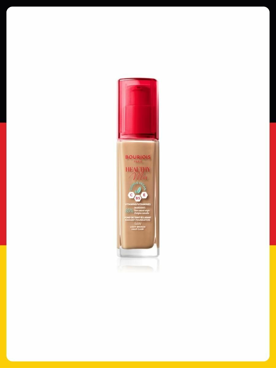 Тональная основа Bourjois Healthy Mix brightening moisturizing makeup 24h 56W Light Bronze, 30 мл