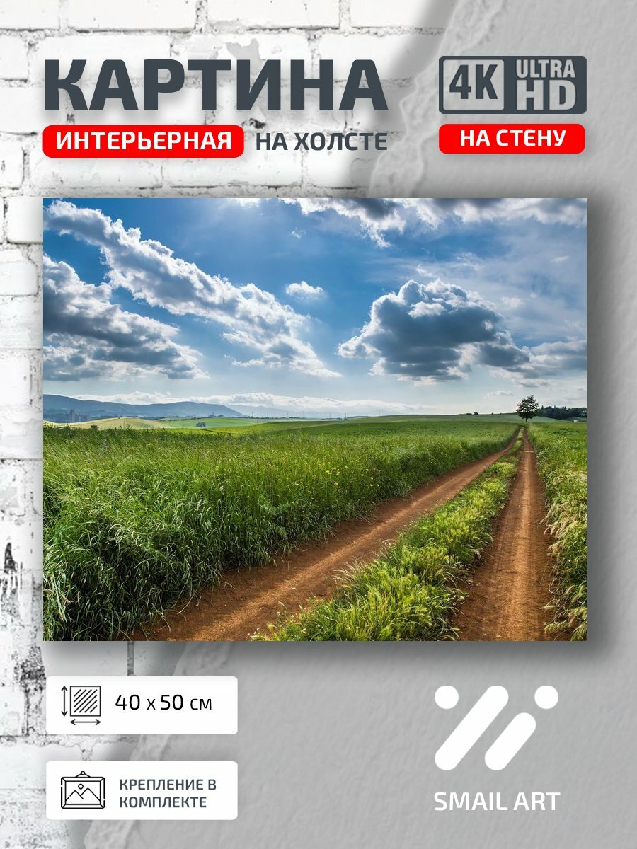 Картина на холсте интерьерная 40 на 50 на стену Небо Mood для кабинета атмосфера интерьер