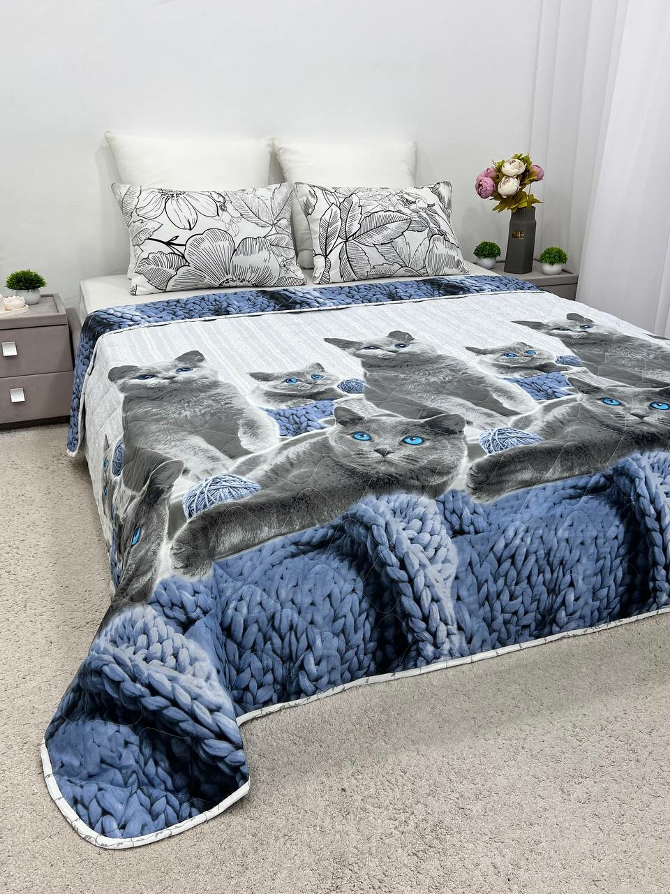 Enamorado покрывало двухстороннее 1,5 спальное микрофибра, 100% хлопок