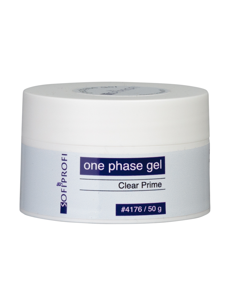 Однофазный гель для наращивания ногтей Прозрачный Clear Prime Sofiprofi One Phase Gel Clear Prime, 50 мл
