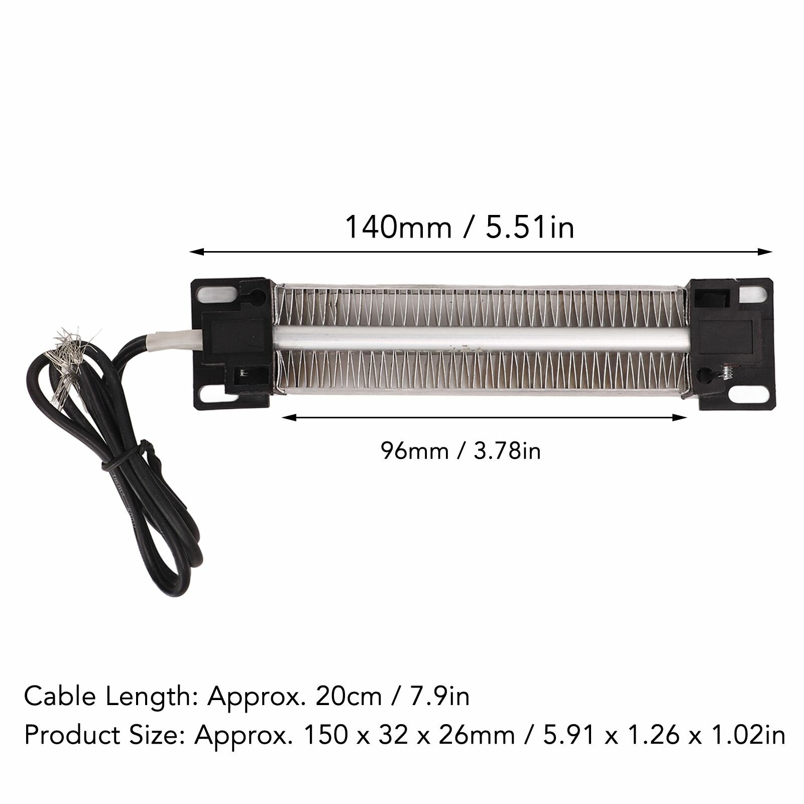 Элемент нагрева PTC 12V 150Вт с изоляцией для постоянного поддержания температуры, устойчив к высокой влажности, долговечность, безопасность, применение для обогрева объектов и осушения помещений