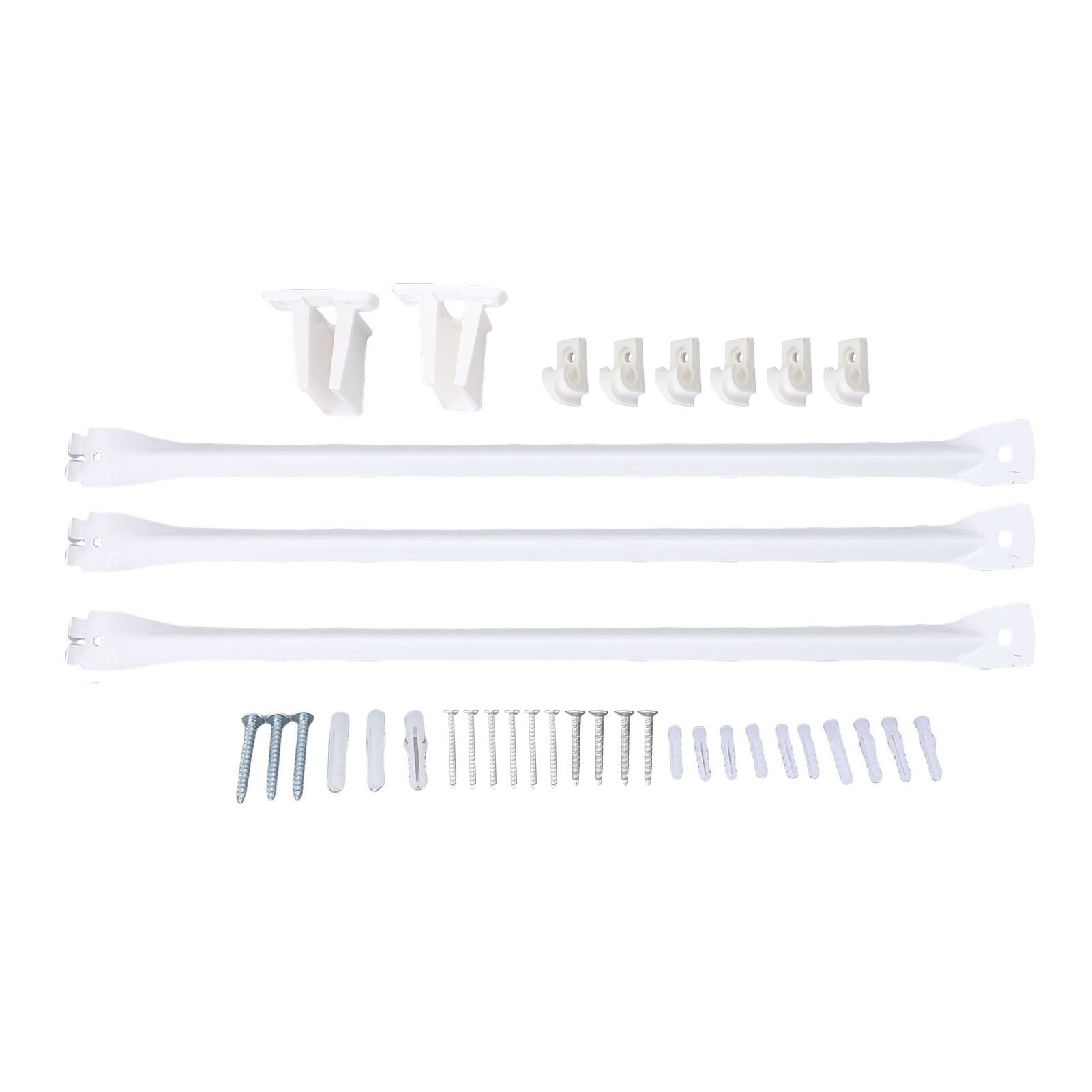 3pcs проволочные кронштейны установите опорные стеллажи стальной проволоки с 6 зажимами и 2 конечными кронштейнами для 12 -дюймового шкафа