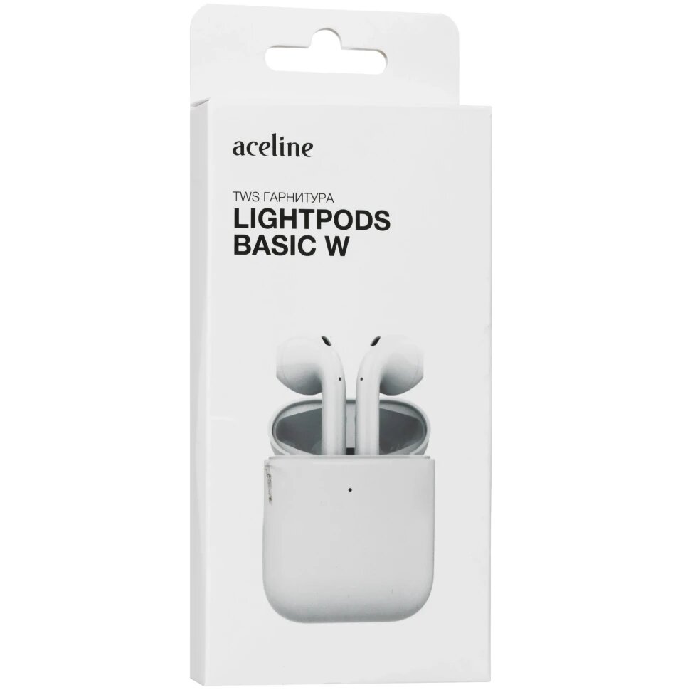 Наушники TWS Aceline LightPods Basic W белый 2021, IPX4, Bluetooth 5.0