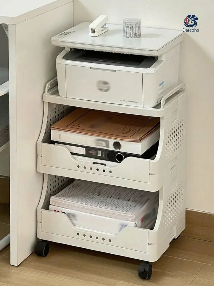 Тумба для принтера, белая, полипропилен, 42 см x 29 см x 56 см