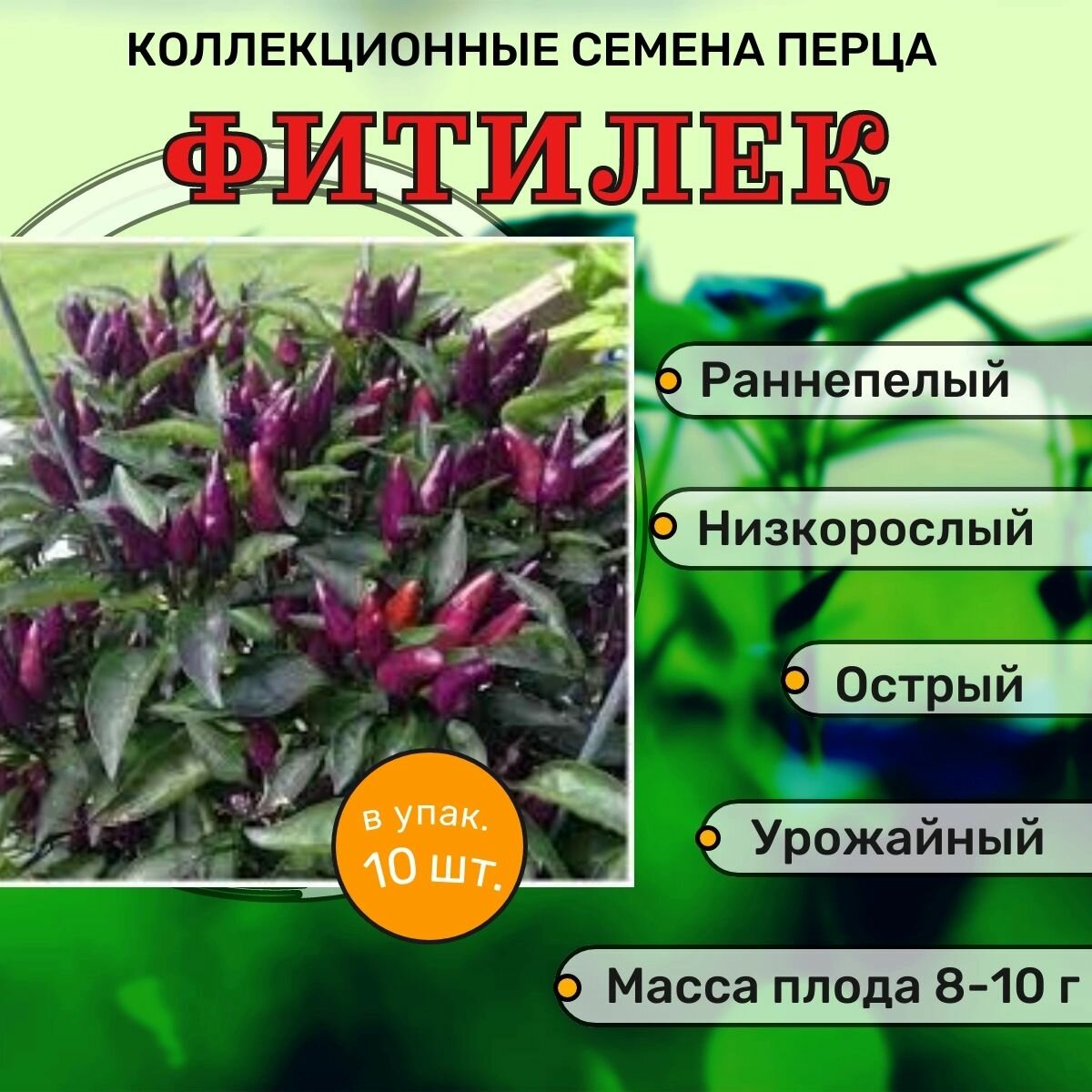 Коллекционные семена перца острого Фитилек