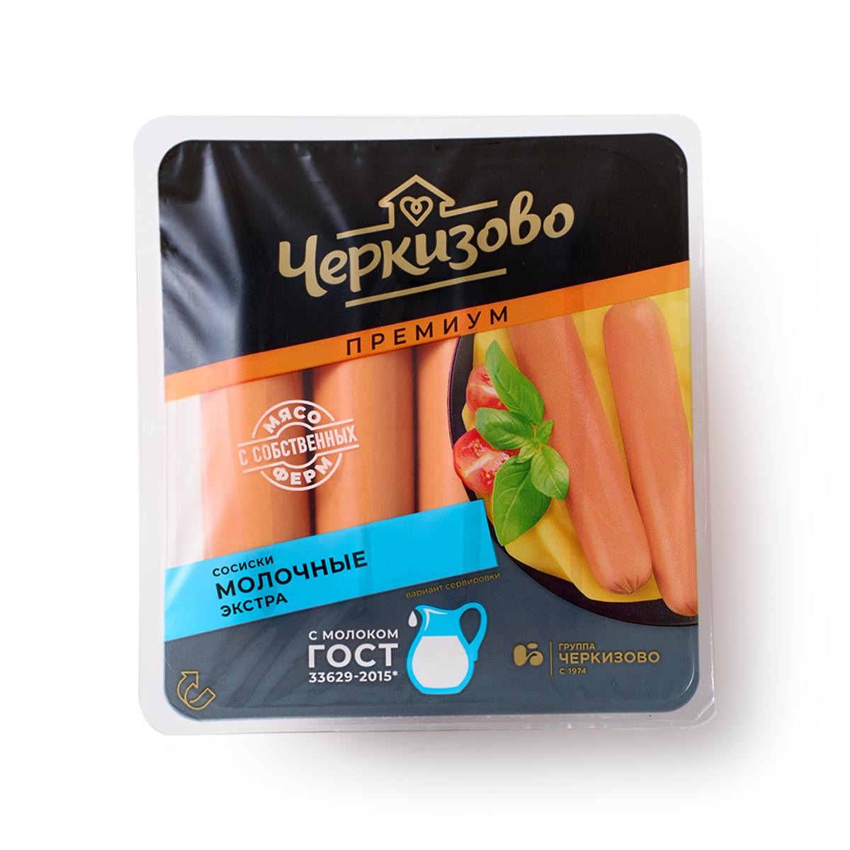 Сосиски Черкизово "Молочные Экстра", свинина/курица/говядина, 400 г