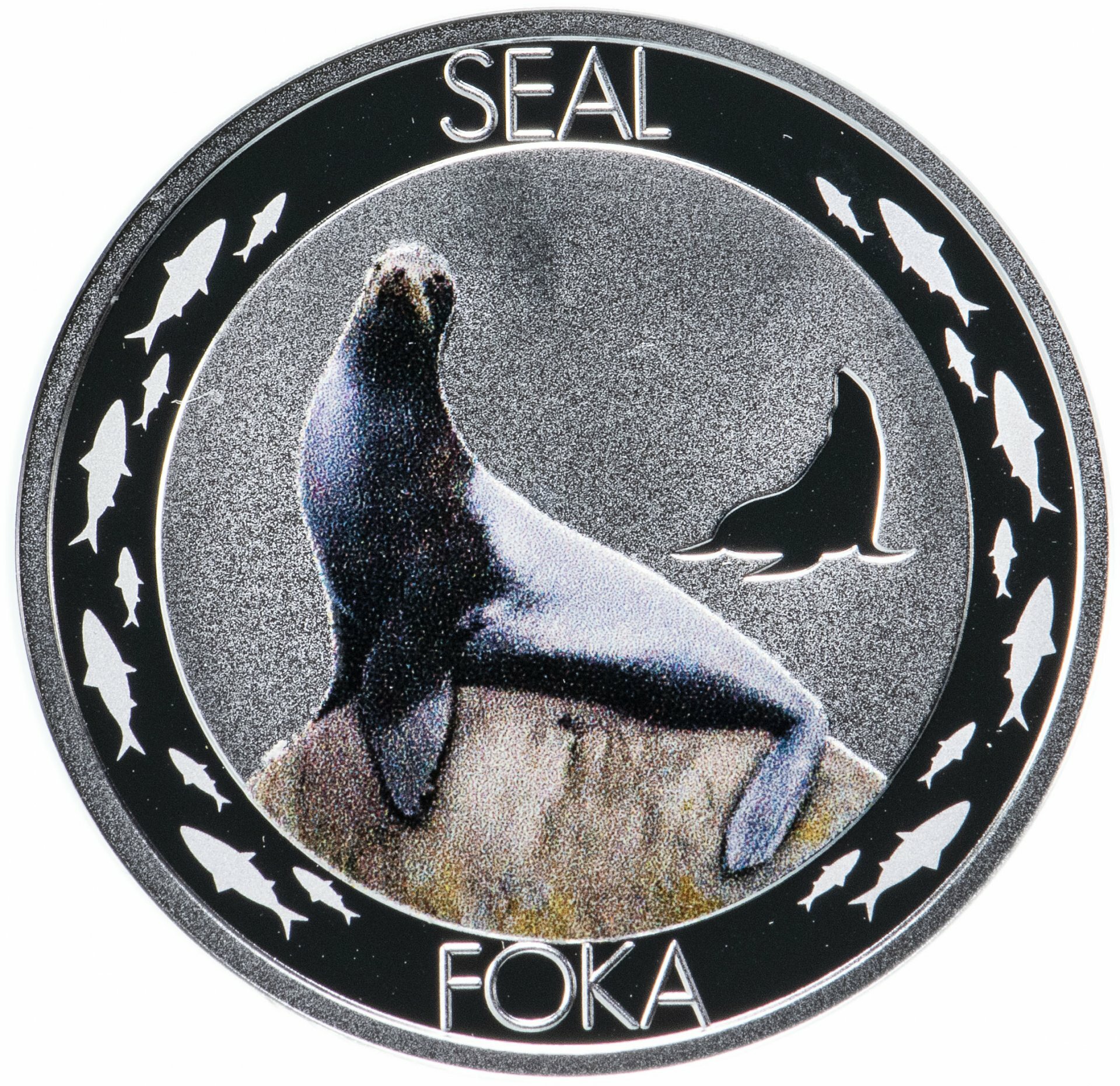 Ниуэ 1 доллар 2015 "Символы природы - Тюлень " в футляре, с сертификатом, Серебро 999, в сохранности Proof