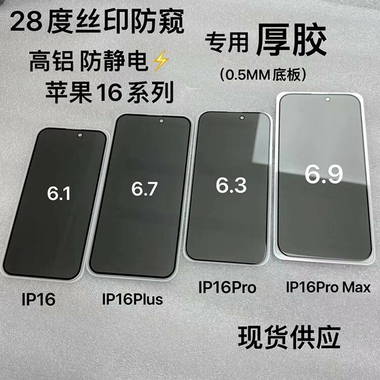 Защитная пленка для Apple iPhone 17 Pro Max, конфиденциальная, с углом обзора 28 градусов, двойная прочность,