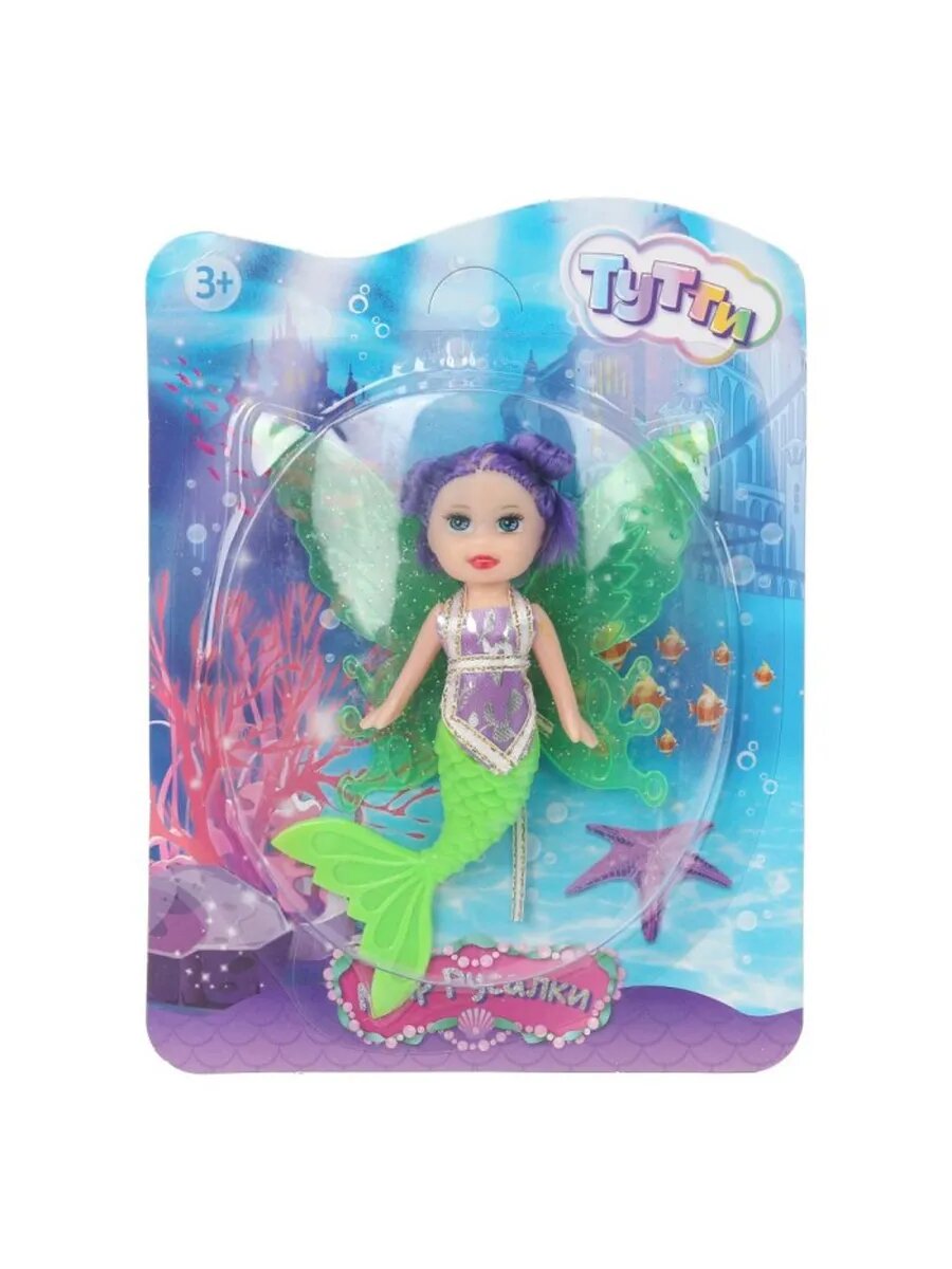 Кукла русалка 13 см, с крыльями, блист. Тутти в кор.2x240шт