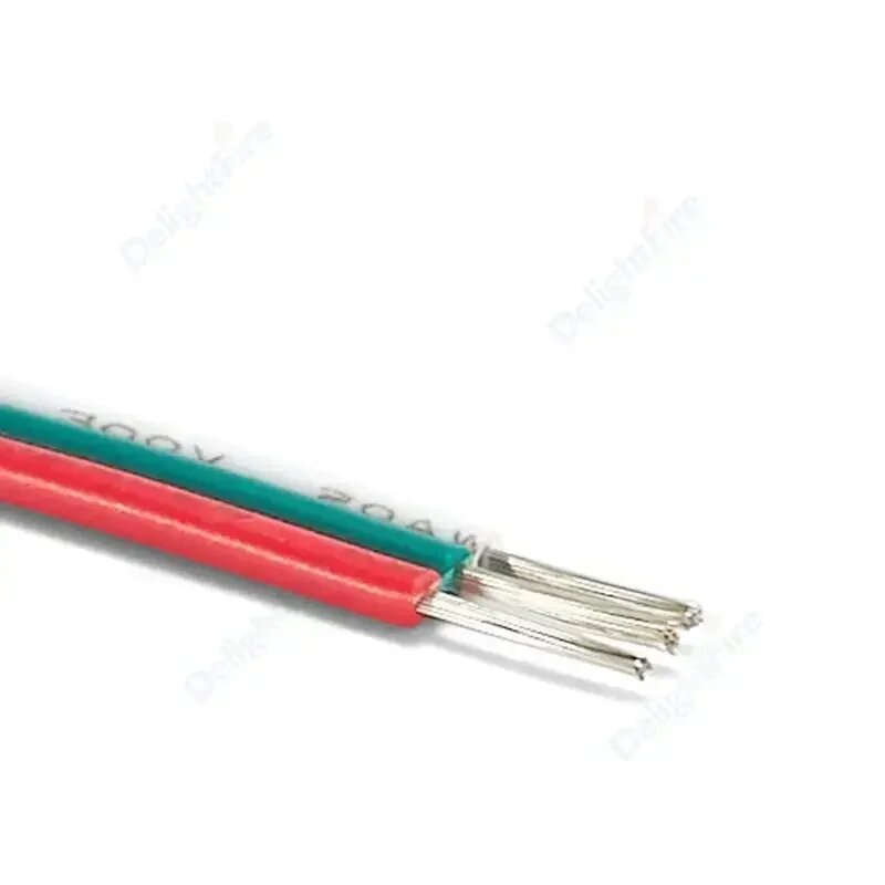 DelightFire изолированный медный провод 22/20/18 AWG для аудио динамиков и светодиодной ленты 22AWG, 3pin, 10m