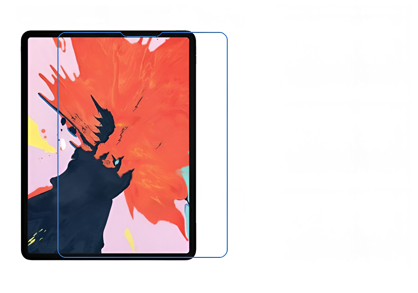 Защитная пленка для планшета Apple iPad Pro 12.9 2020/ 2021(MHNF3 /K3 /Q3)(MHR83 /43 /E3)(MXFA2, MY2J2, MXAU2) глянцевая