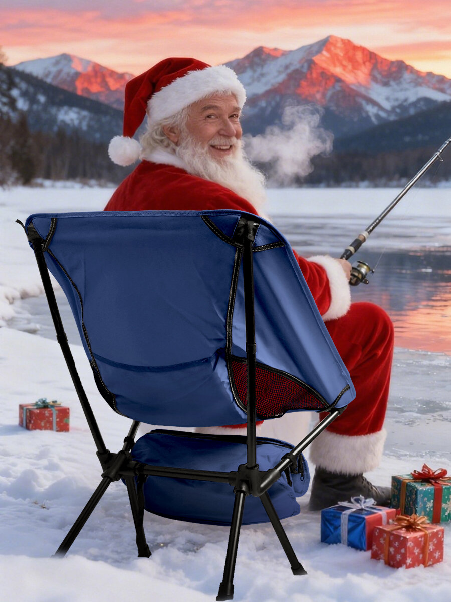 Стул кресло раскладное Стул складной туристический, кресло, кресло складное с подлокотниками,65X35X35cmтемно-синий150кг