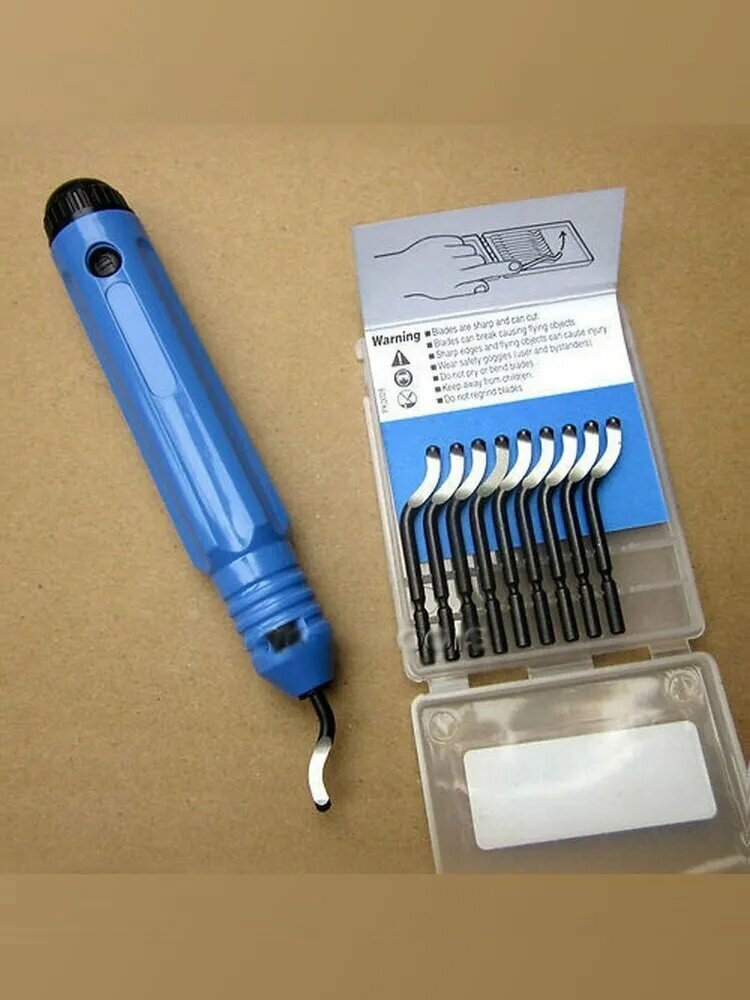 Ручка для снятия заусенцев NB1100 с 10 лезвиями BS1010. Набор инструментов для снятия заусенцев.