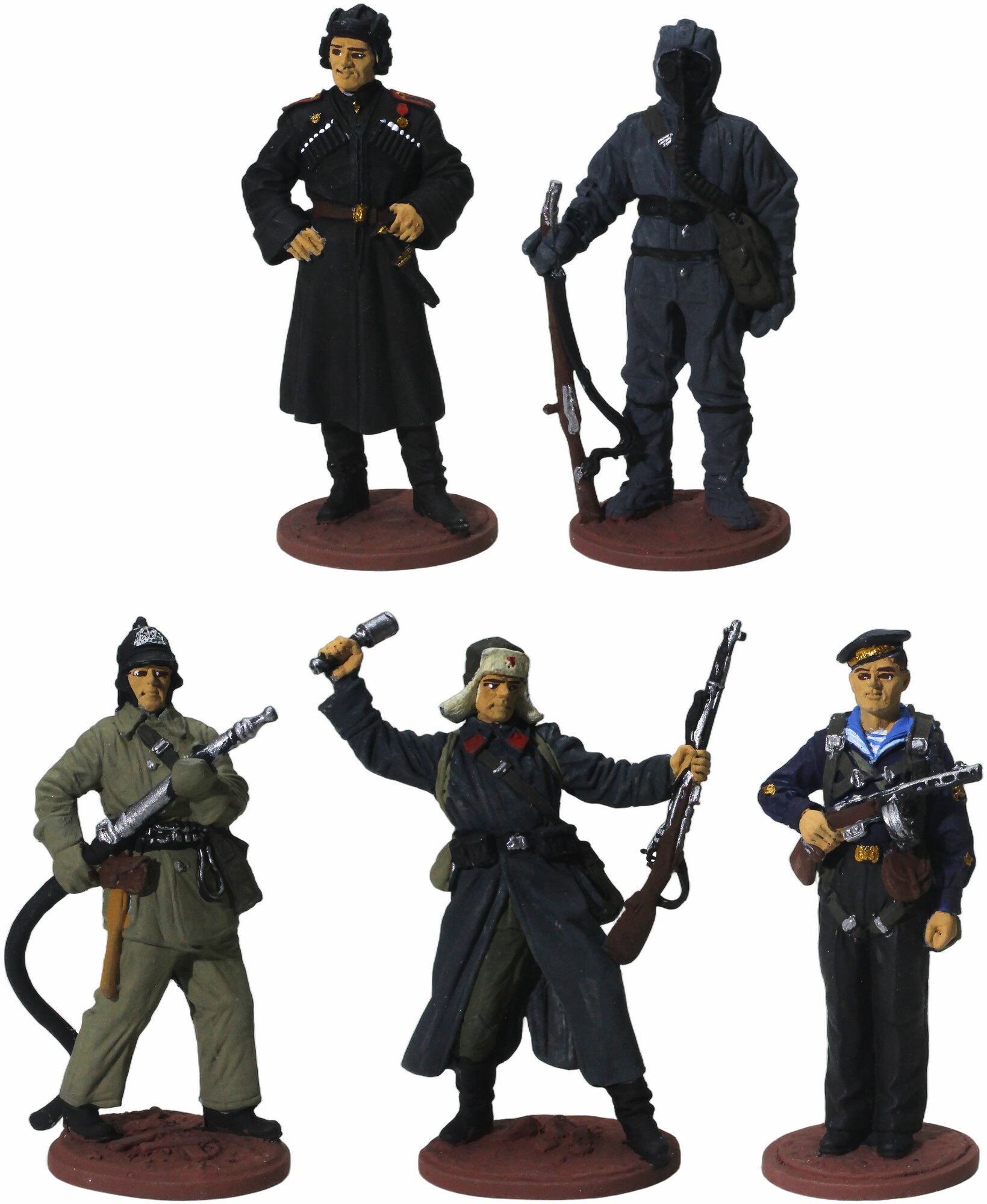 "Вторая мировая война, Красная Армия" №16ЕК (5 э) набор оловянных солдатиков сувенирный покрас в картонной коробке