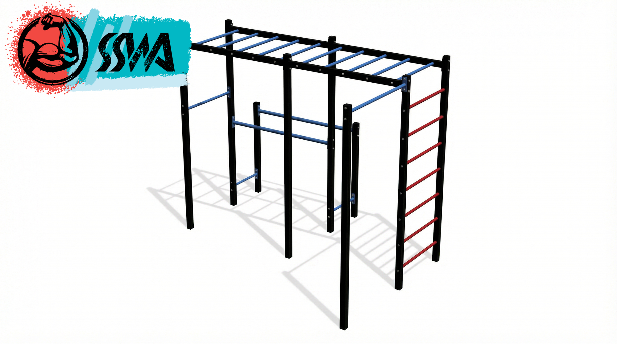 Воркаут площадка SSWA №11 – Универсальный спортивный комплекс для всей семьи 3*3 метра от производителя