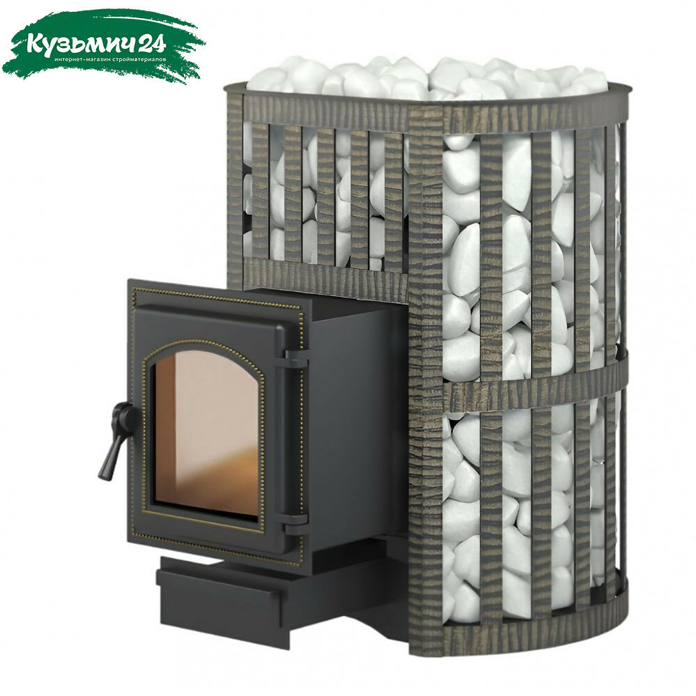 Печь для бани Везувий Легенда Ковка 28 (дверка 270) 28 кВт, d115 мм, до 30 куб. м