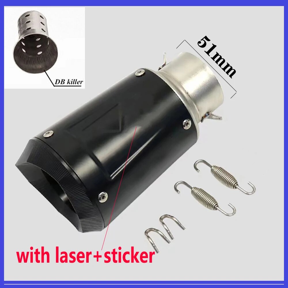 Универсальный Глушитель Выхлопных Газов Для Мотоциклов DB Killer Escape 51мм/60мм Для Yamaha BMW Suzuki Kawasaki R1 Z900RS GS.