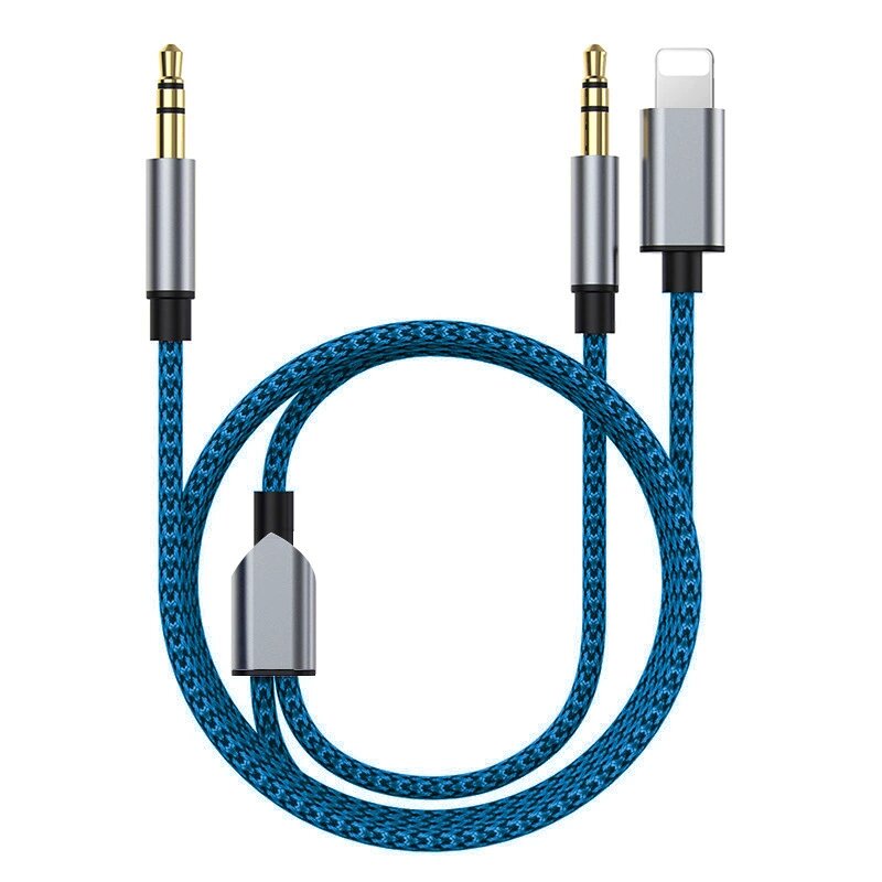 Новый многофункциональный аудиокабель waitu, один-на-два, для передачи данных, подходит для Huawei, Apple iPhone,