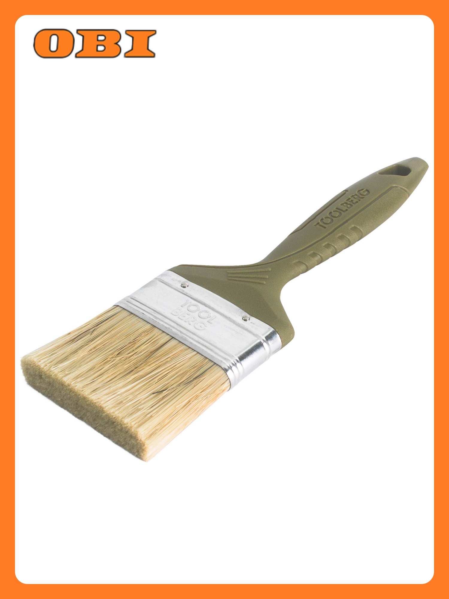 Кисть плоская TOOLBERG "Микс-Стандарт" смешанная щетина, пласт. рук, 63мм