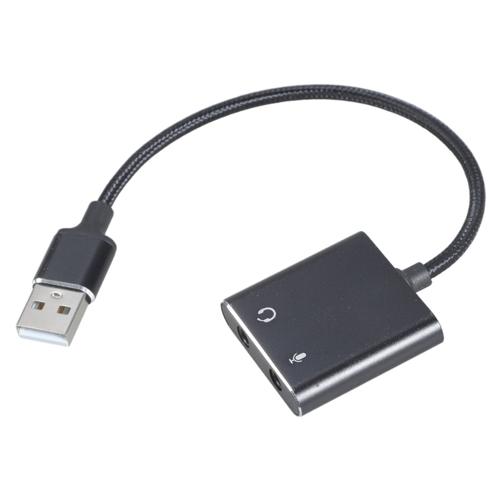Кабель внешней звуковой карты USB 2 в 1 Для Наушников, Адаптер для Микрофона, Линия Шнура