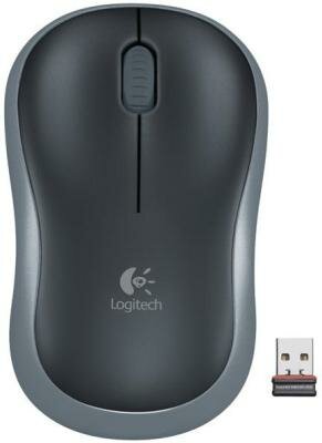 Мышь беспроводная Logitech M185 серый USB + радиоканал