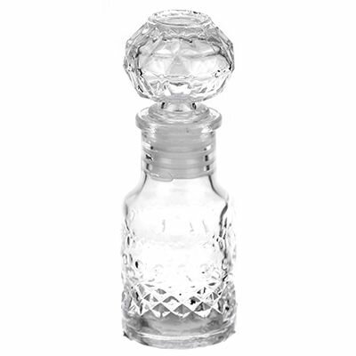 Графин стеклянный "Микрик цилиндр" 60мл, прозрачный, h11,7см д4см, пробка-стекло (Китай)