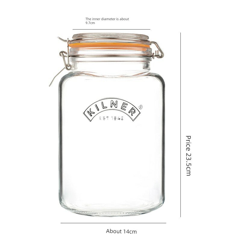 Стеклянный герметичный банка Kilner для хранения меда, маринадов и продуктов - объем 3000 мл