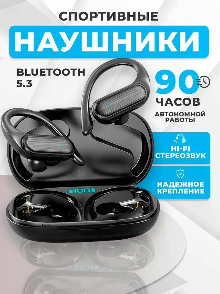 Наушники беспроводные для телефона спортивные с микрофоном для андроид, айфон/Блютуз гарнитура