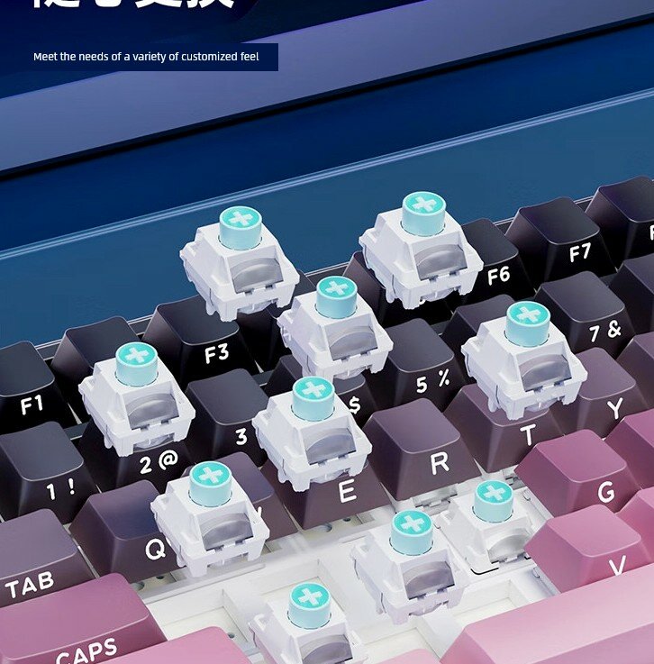 Механические переключатели RK Glacier для клавиатур, игровые, с настраиваемой подсветкой, HiFi, низкая задержка RK