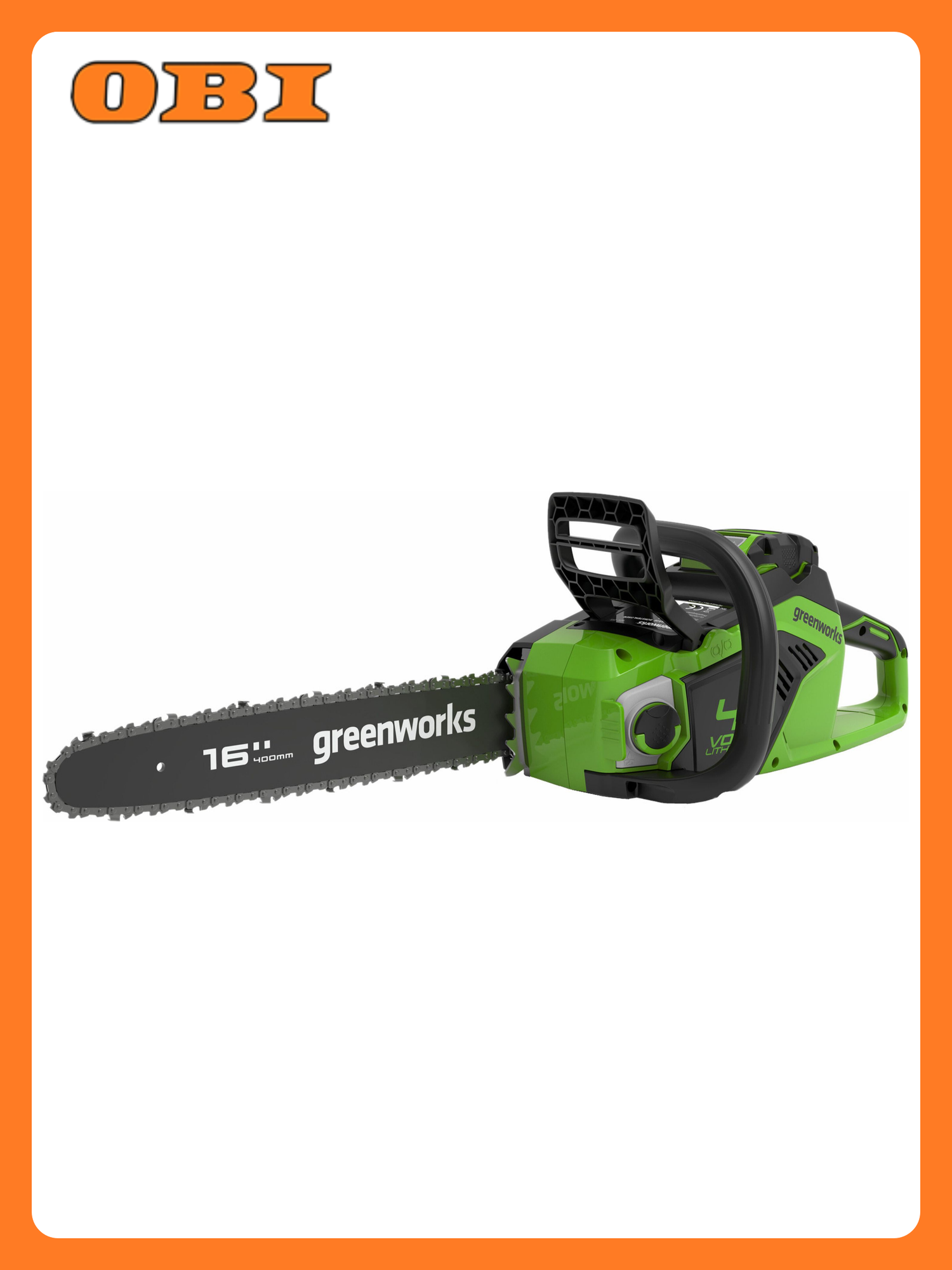 Аккумуляторная пила "Greenworks" GD40 CS18 с аккумулятором и зарядным устройством