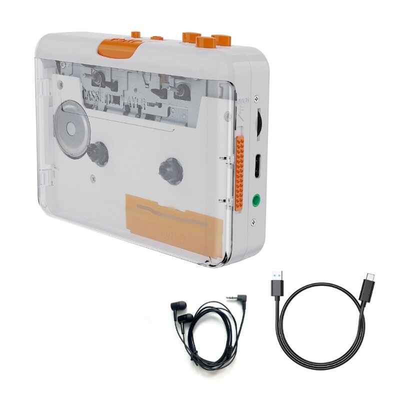 Конвертер кассеты в MP3 Цифровой Кассетный проигрыватель Преобразует Кассету в MP3 USB Флэш-накопитель MP3 Converter с портом 3,5 мм