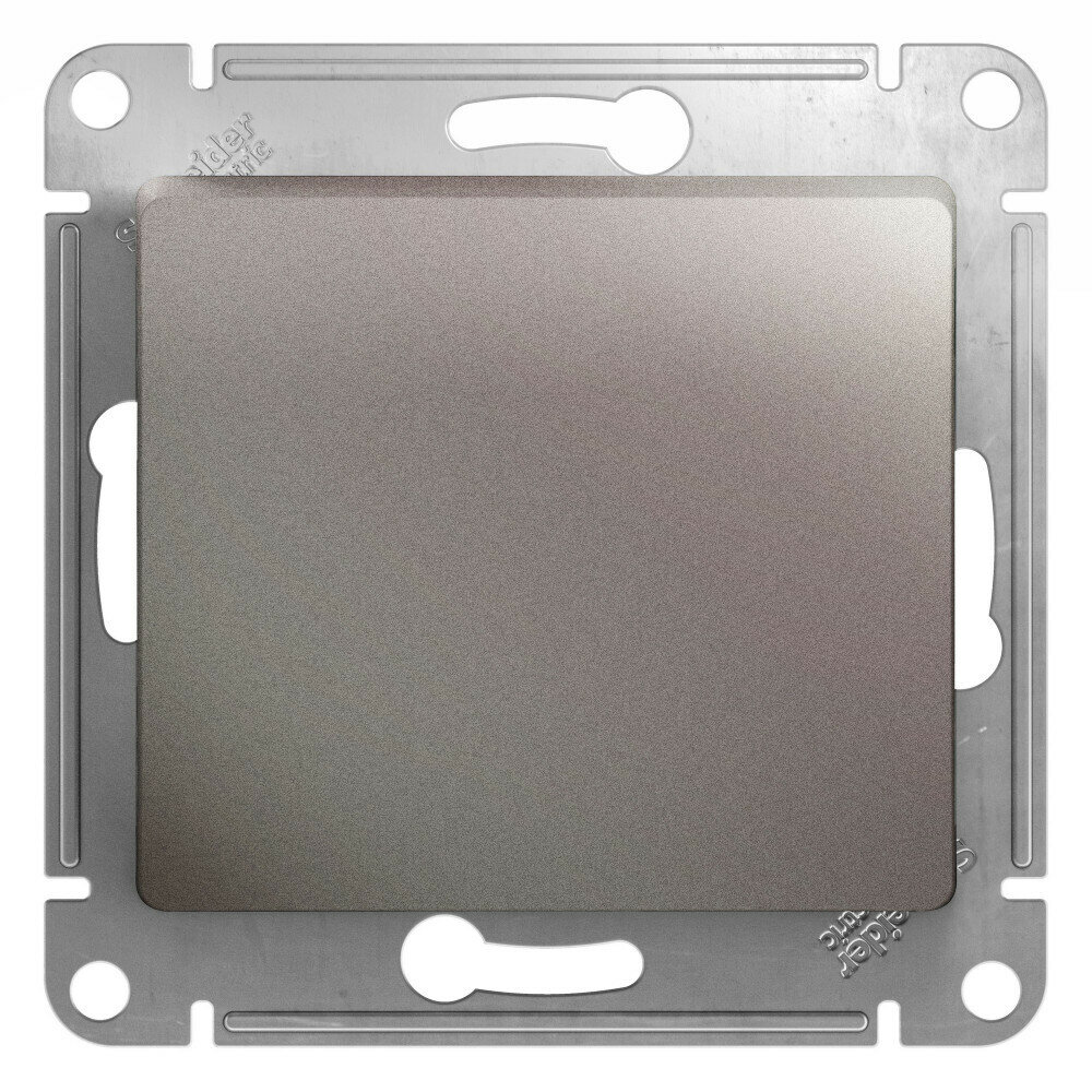 Переключатель одноклавишный Systeme Electric Glossa, схема 6, платина, крестовый механизм