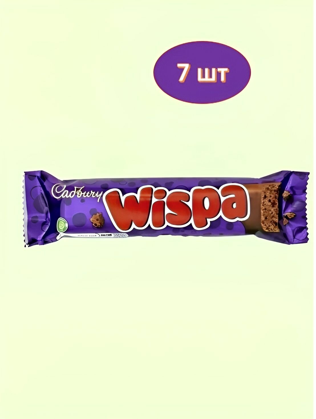 Молочный шоколадный батончик Cadbury Wispa 36 гр. 7 шт.