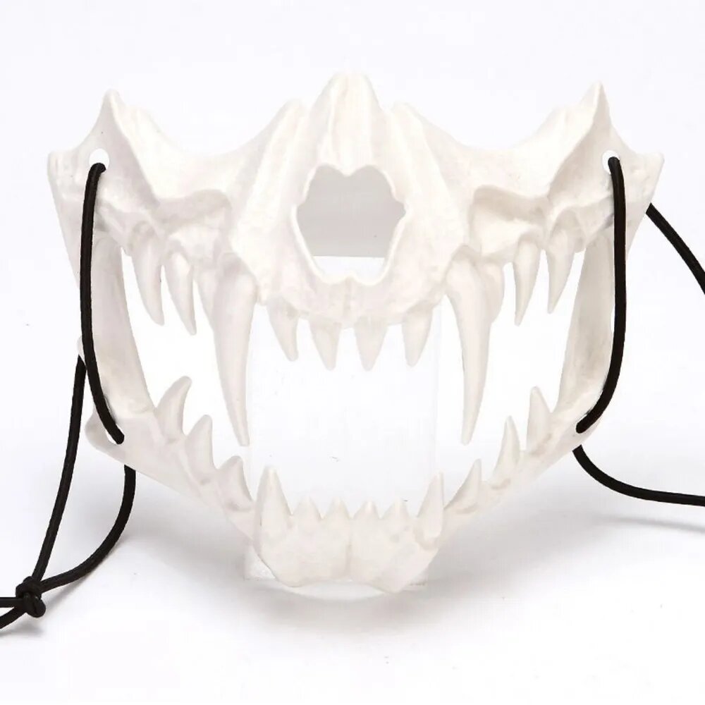 Маска карнавальная Волк Череп Черный