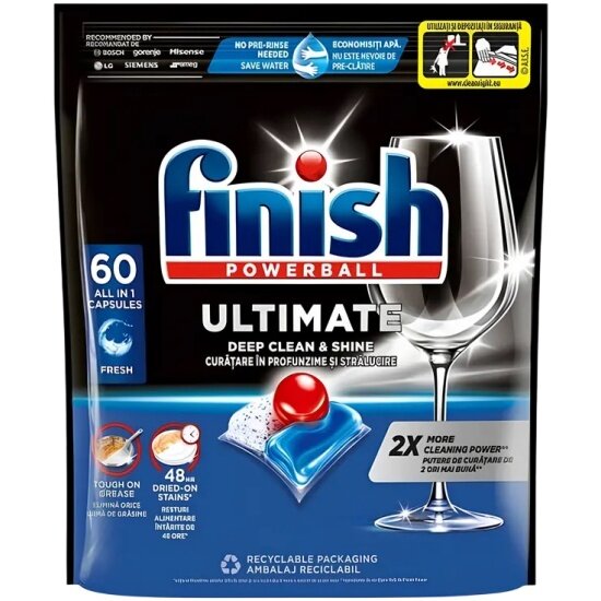 Капсулы для посудомоечных машин Finish ULTIMATE, 60 шт