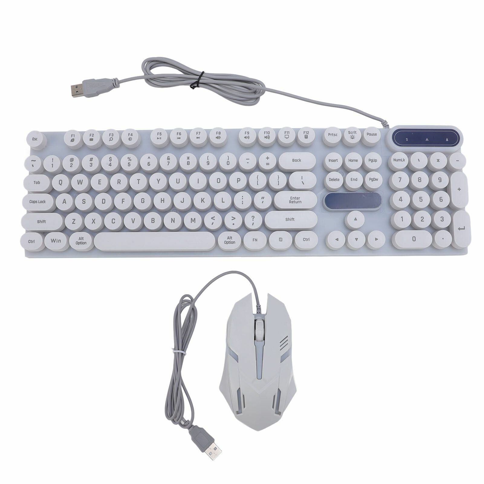 Комплект клавиатуры и мыши USB с подсветкой, 1600 DPI, , для ПК и Mac