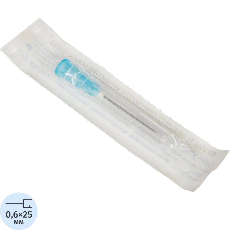 Игла инъекционная 23G (0,6х25мм) Luer lock KD-Fine 100шт/уп