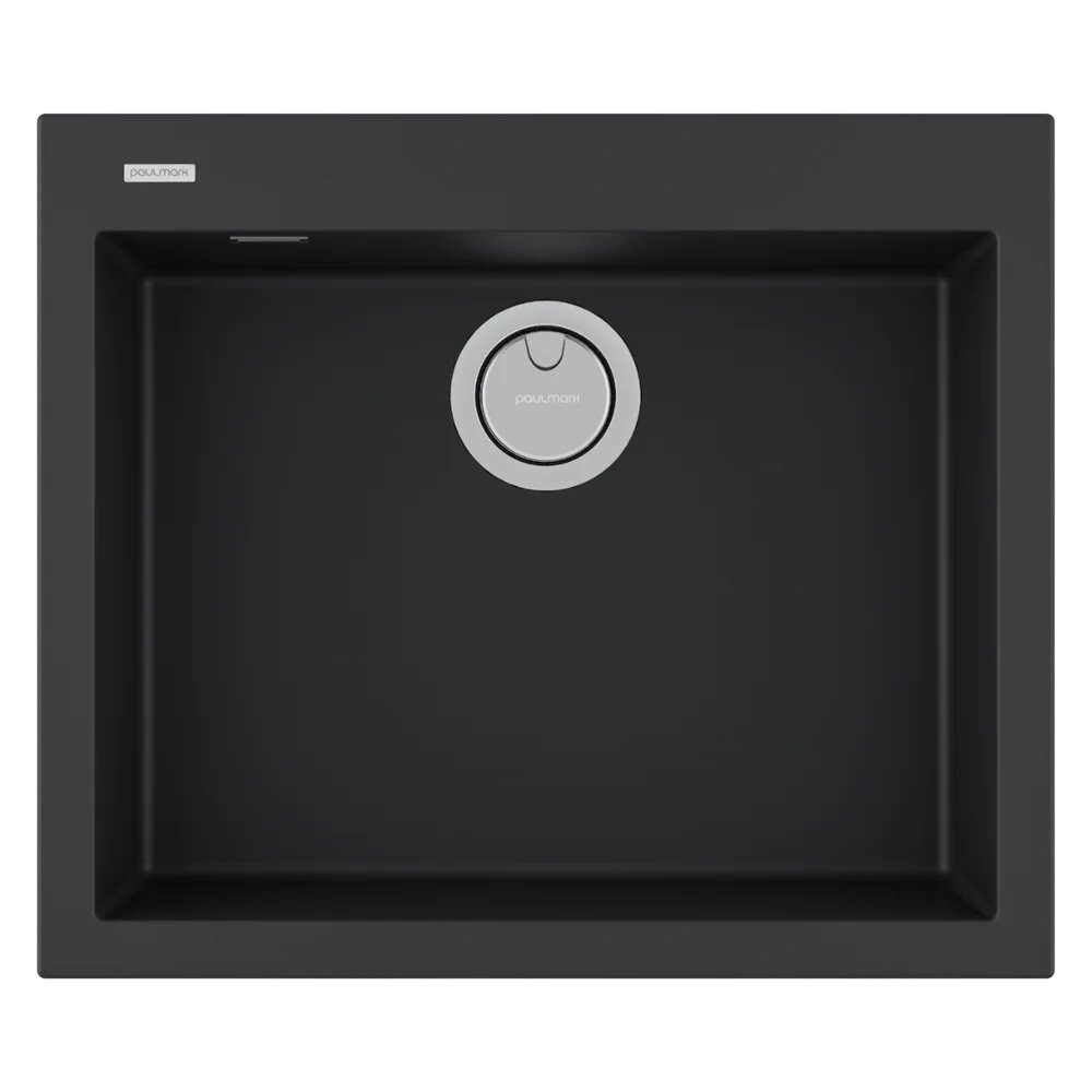 Мойка кухонная Paulmark Decoration 41 PM936051-AN 60x51, прямоугольная, мойка для кухни, черная, серая, матовая