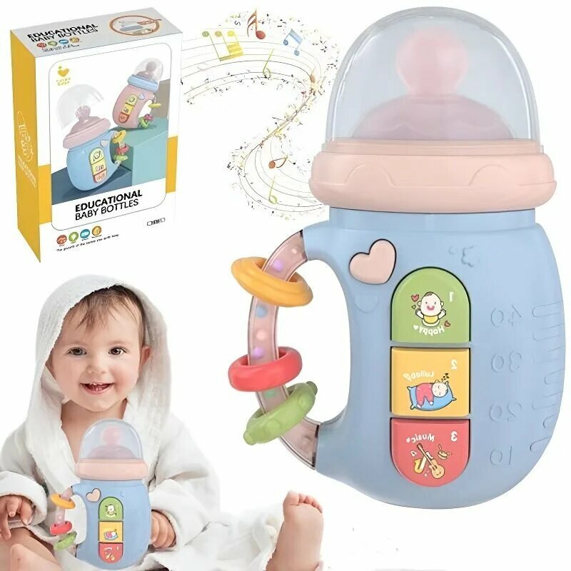 Музыкальная игрушка для малышей, грызунок, синий