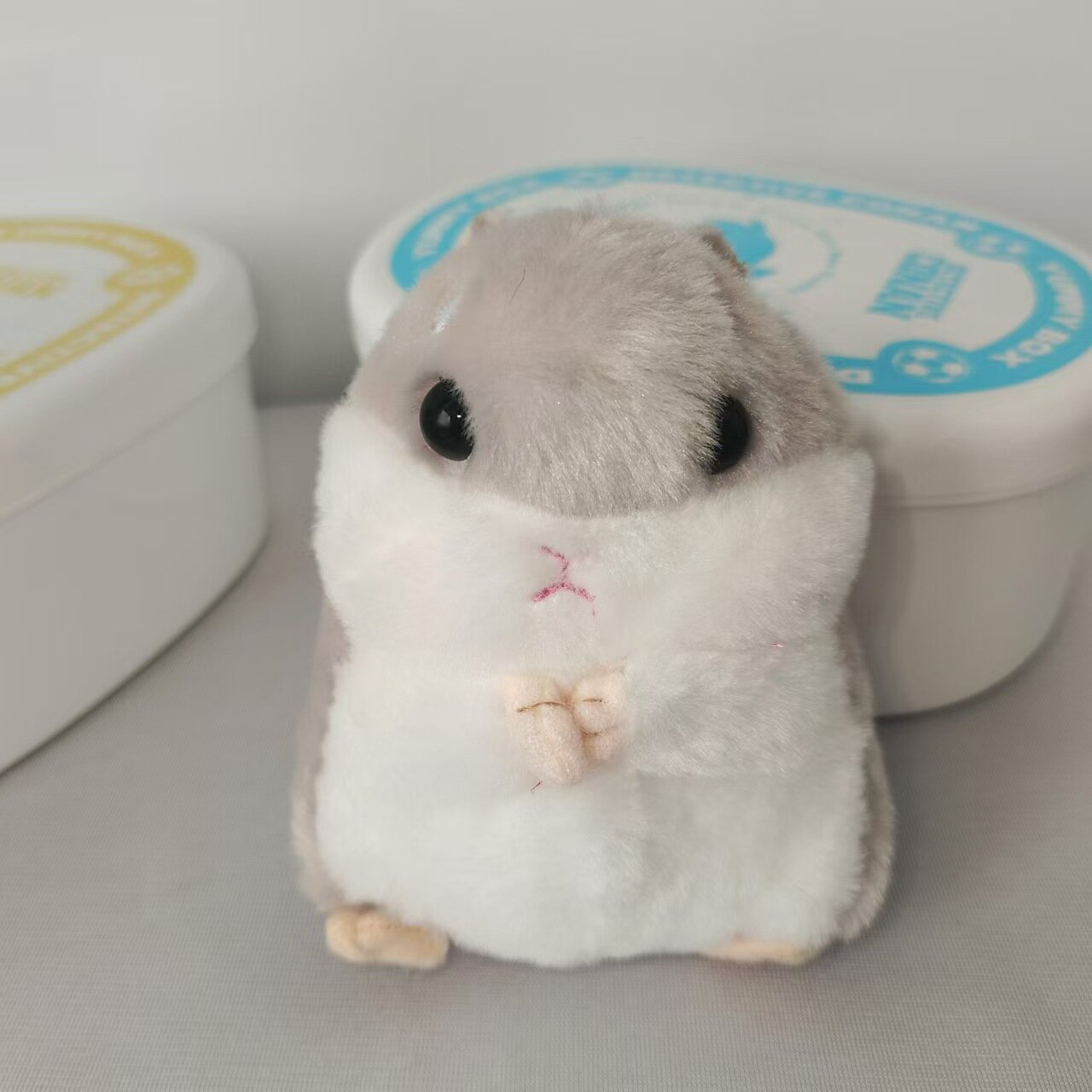 Мягкий брелок в виде мультяшного хомячка, милая кукла, украшение для рюкзака, плюшевая игрушка, подарок на день рождения.