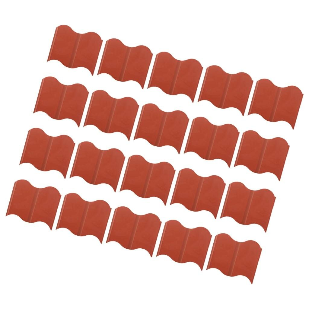 20 листов, декоративная изоляционная доска для садового ограждения без сращивания-кирпично-красный