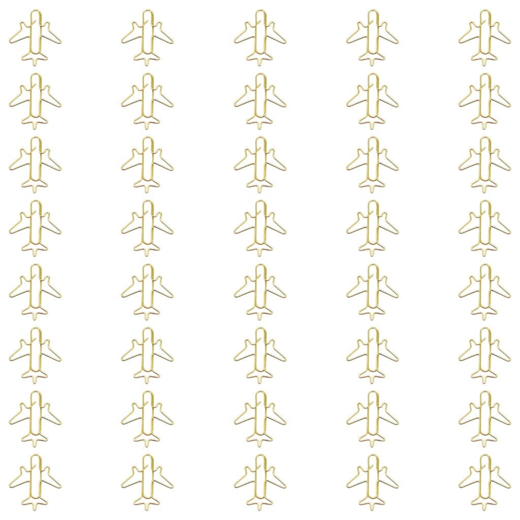 Скрепки в виде самолетиков, 50 шт, Цветные металлические скрепки для органайзера, Металлические закладки для офиса, Школы, Дома